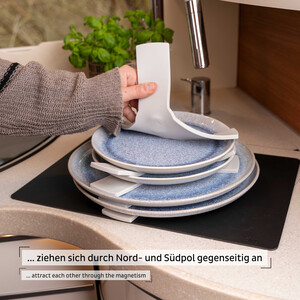 Silwy Magnetic Anti Rattle Plate Storage RVs Boats Camping | Butler Technik